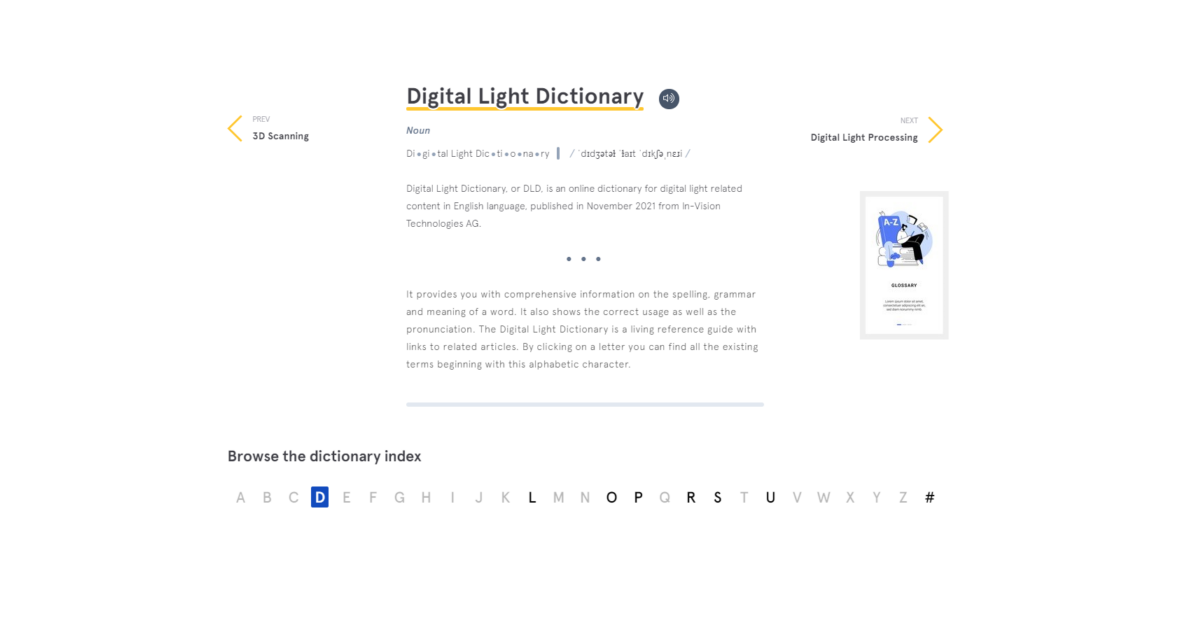 The encyclopedia for Digital Light terms